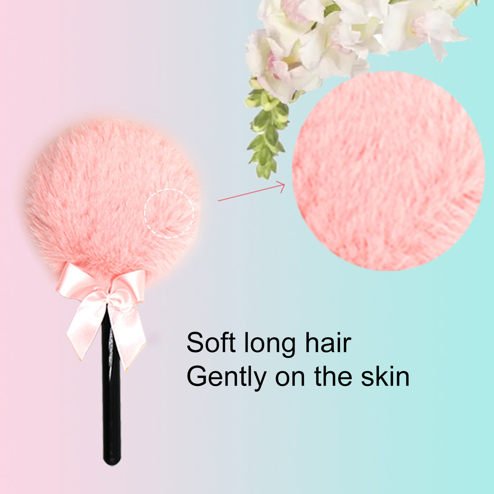 Makeup Powder Puff Comfortable Grip Wet Use Women Lollipop-shaped ...