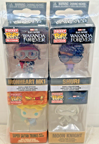 Funko Pop Keychain Marvel Black Panther Wakanda SHURI Moon Knight Anime ...