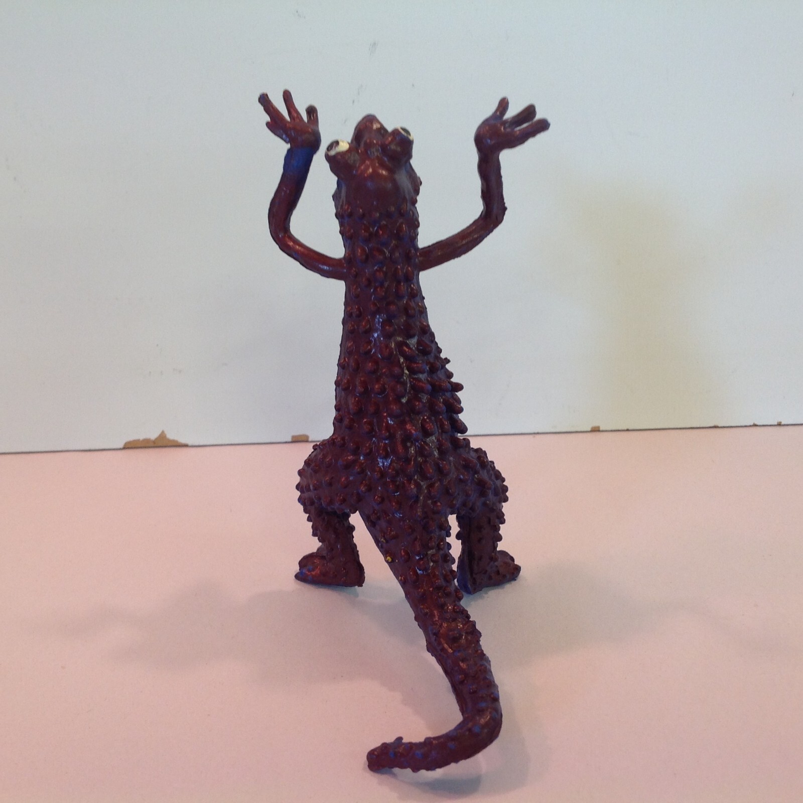 Vtg Hard Rubber Full Size Jiggler Monster Spiky Tooth Biped Dinosaur ...