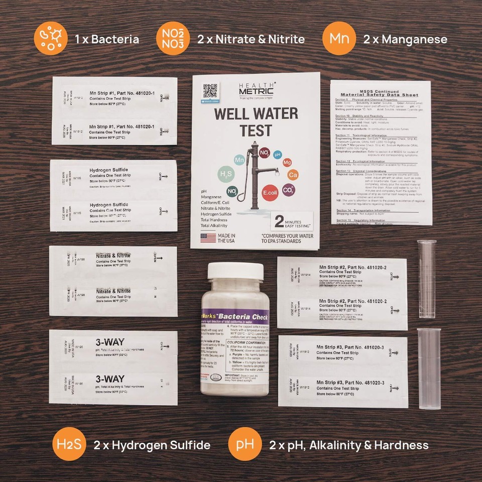 Well Water Test Kit for Drinking Water - Quick and Easy Home Water ...