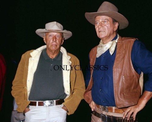 1967 COWBOY JOHN WAYNE & DIRECTOR HOWARD HAWKS ON SET EL DORADO 8X10 ...