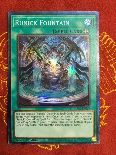 Yugioh Runick Fountain Tactical Masters Collector’s Rare TAMA-EN027 NM ...