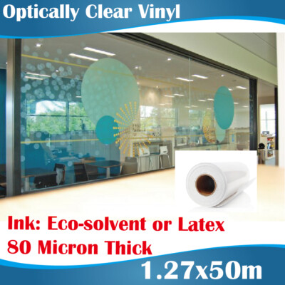Optically Clear Self Adhesive Vinyl Rolls Ultra Clear Vinyl 1.27x50m | eBay