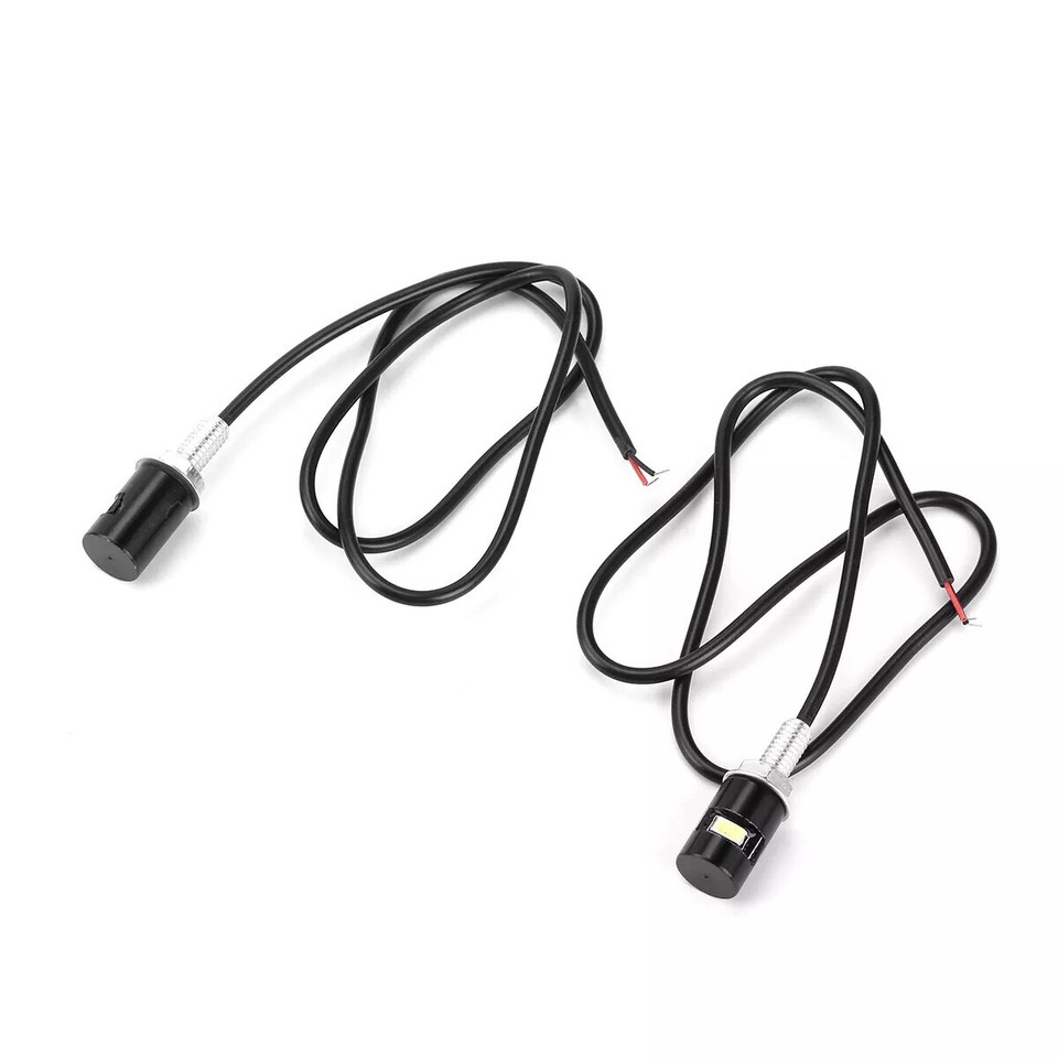 8× Motorcycle Car LED License Plate Light Screw Bolt Lamp Bulbs White ...