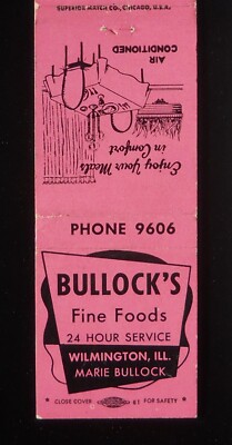 1960s Bullock's Fine Foods Phone 9606 Marie Bullock Wilmington IL Will ...