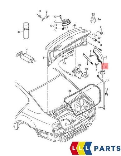NEW GENUINE VW PASSAT B6 VARIANT TAILGATE TRUNK LID HINGE SEAL SET ...