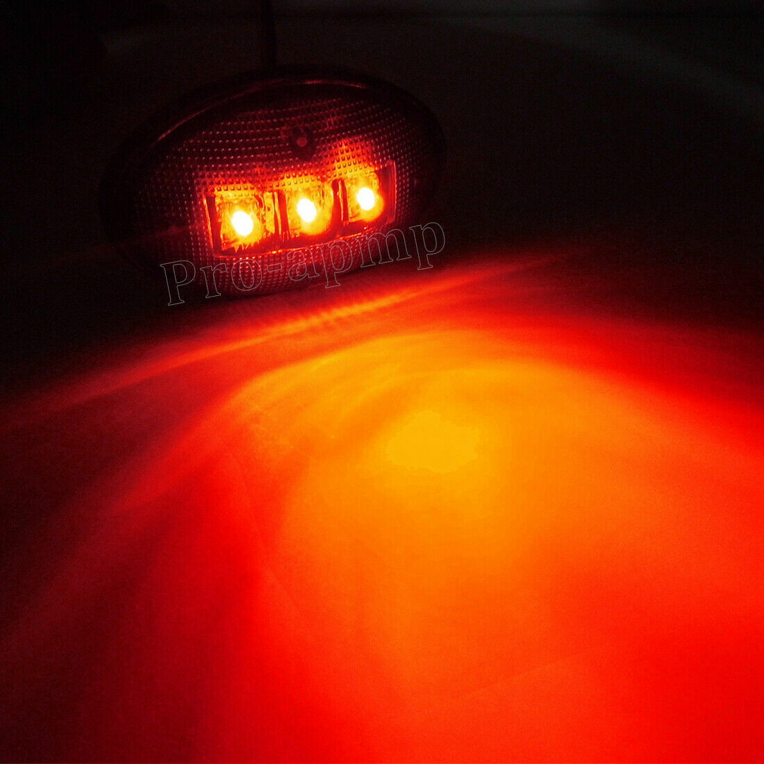 4Pcs Red Amber Side Fender Marker LED Light For 1999-2010 Ford F350 ...