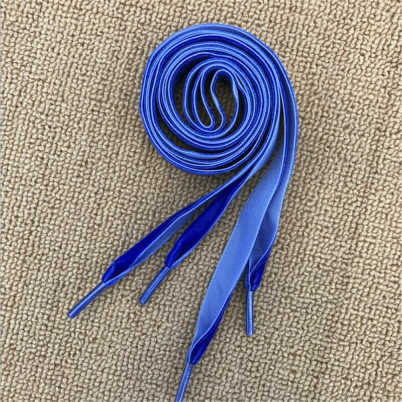 Flat Wide Shoe Laces Satin Silk Ribbon Wedding Shoe Boots Strings Wide ...