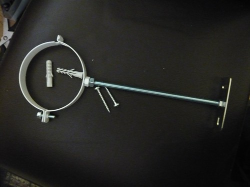 universal 4" 100mm white flue bracket , stove or boiler flue | eBay