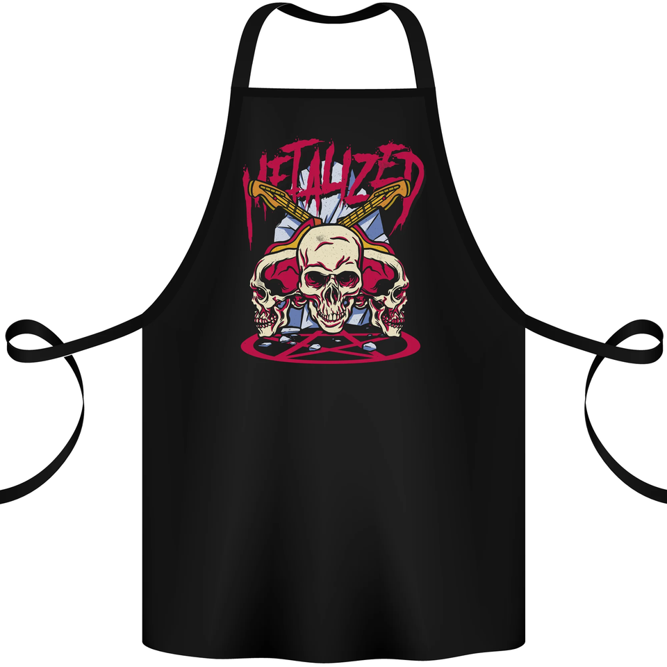 Metalized Heavy Metal Demonic Skulls Death Cotton Apron 100% Organic | eBay