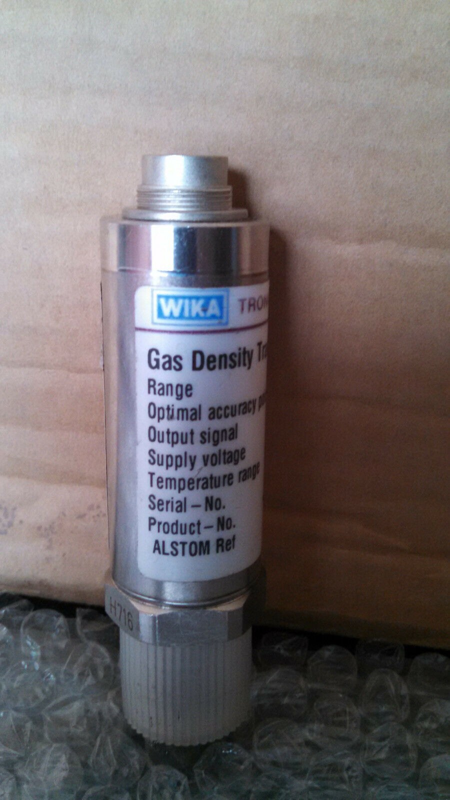 Wika Gas Density 851.13.505 4-20mA 0 to 60 g/l Pressure Transducer ...