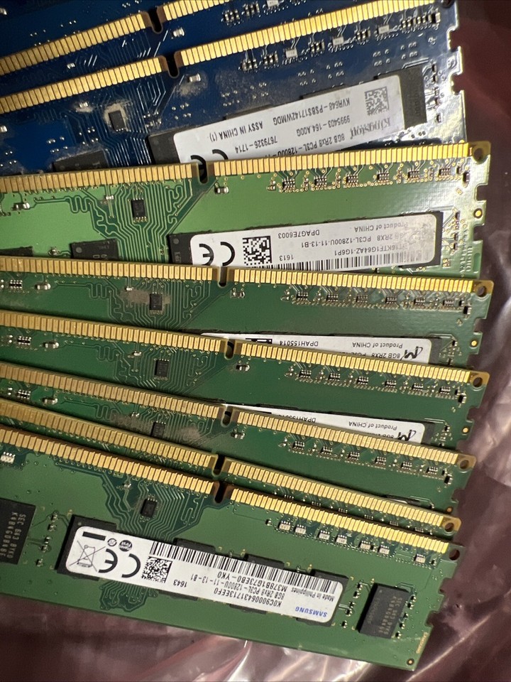 LOT 12 Kingston Samsung Micron 8GB 2RX8 PC3L-12800U DDR3 MEMORY PC ...