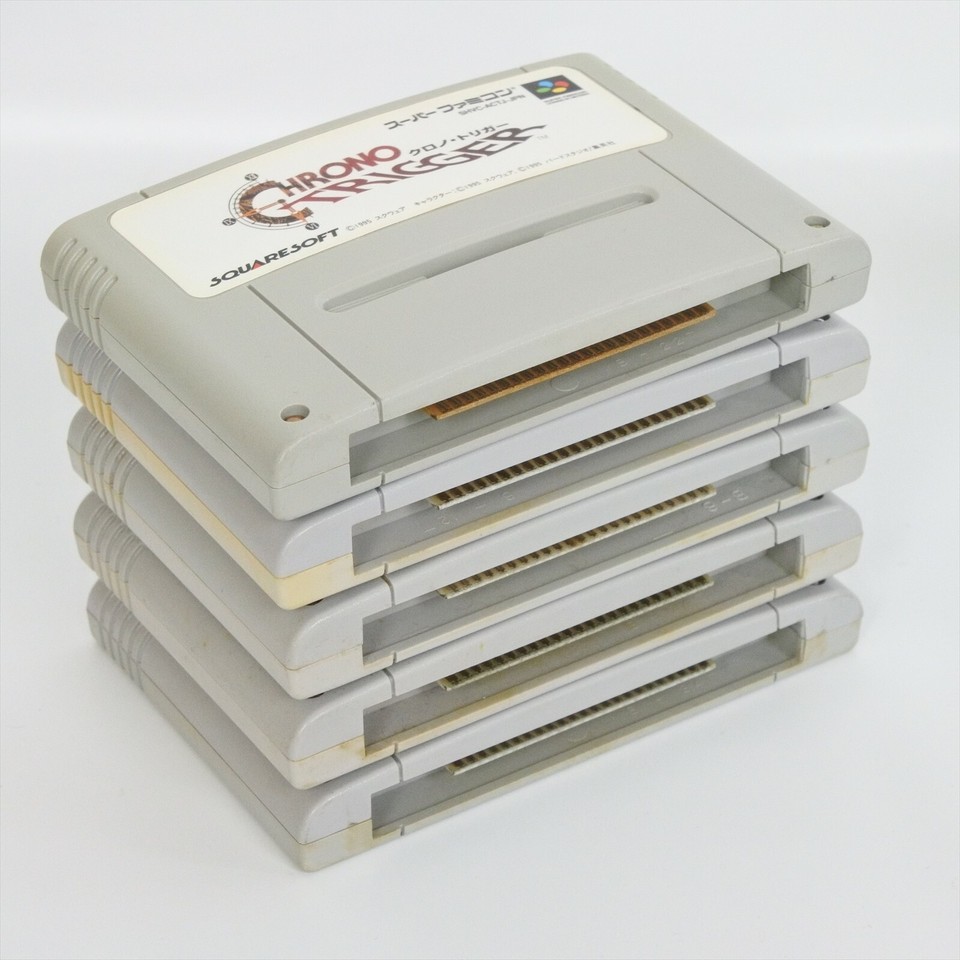 Lot of 5 Cartridge Only Super Famicom Nintendo A set ff5 C trigger ...