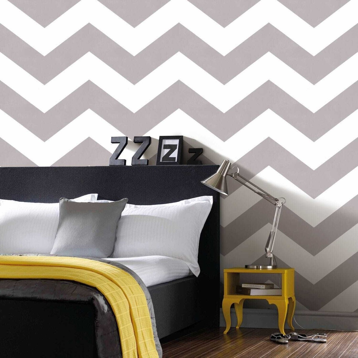 Grey Chevron Wallpaper Grey Chevron Peel And Stick Removable Wallpaper