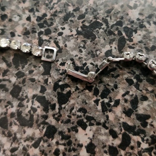 Vintage Kramer Signed Silver Tone Rhinestone 15" Necklace Choker ...