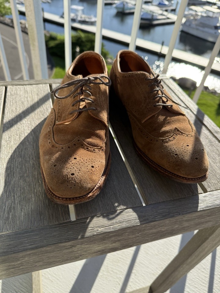 Alden Snuff Suede Wingtips - 10E, Plaza Last | eBay