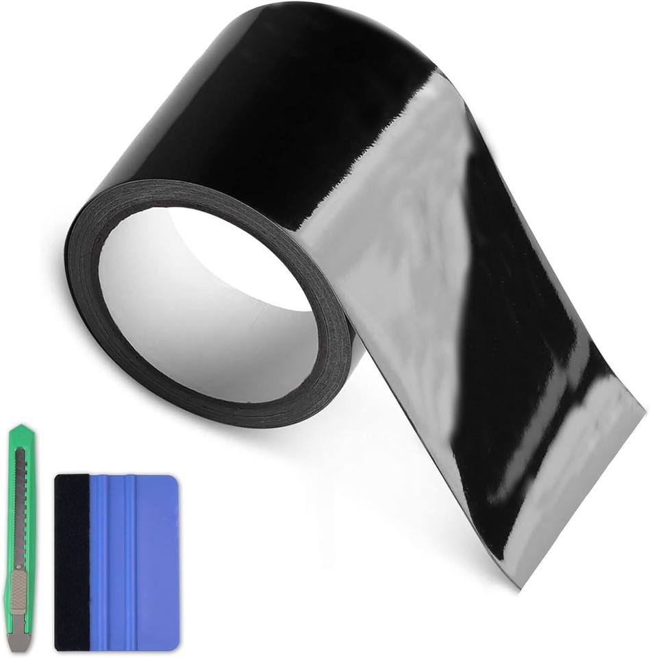 Gloss Black Cars Vinyl Film Tapes Kit for Blackout Window Trim Door 4in ...