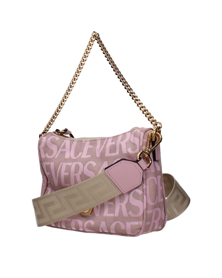 Versace Fabric Handbag with Logo and Removable Shoulder Strap Women ...