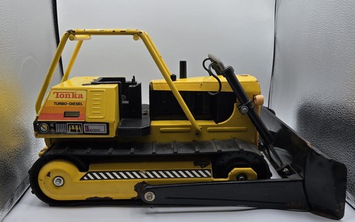 Vintage Tonka Mighty Turbo Diesel Bulldozer 17" Pressed Steel 1980s USA ...