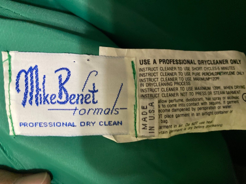 RARE VINTAGE Mike Benet Formals Evening Gown Emerald Green size 10 | eBay