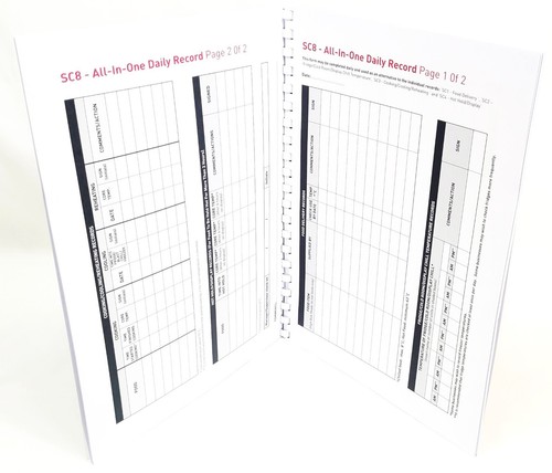 SC8 All In One Record Daily Forms Spiral Bound Complete Daily 6 Months ...