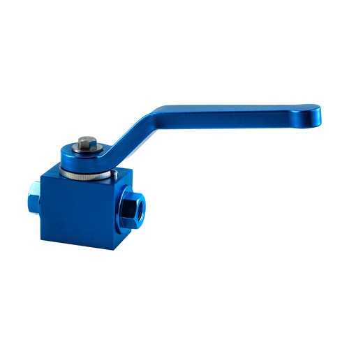 Billet Aluminium Brake Line Lock Shut Off Valve 1/8" NPT 110mm Arm Blue ...