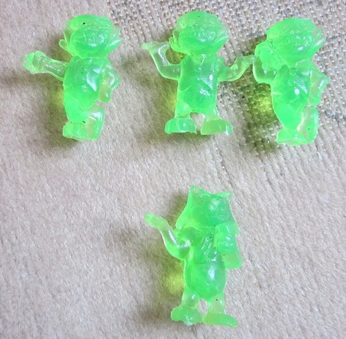New Green Translucent Rubber TOP CAT Figures (3 Top Cat poses and Fancy ...