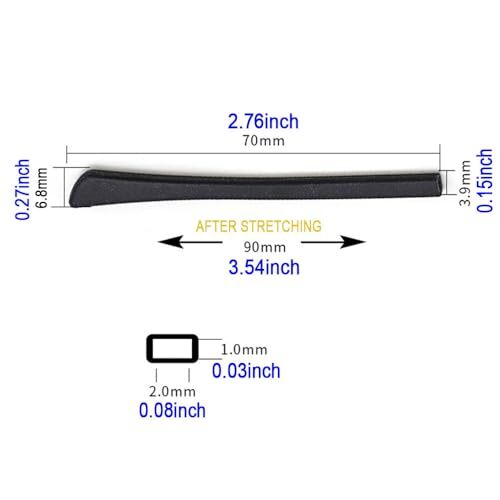 2 Pairs Eyeglass End Tips Ear Sock Pieces Tube Eyewear Anti-Slip ...