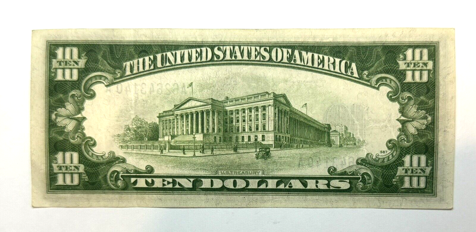 1934 $10 Ten Dollar Silver Certificate Blue Seal Note | eBay