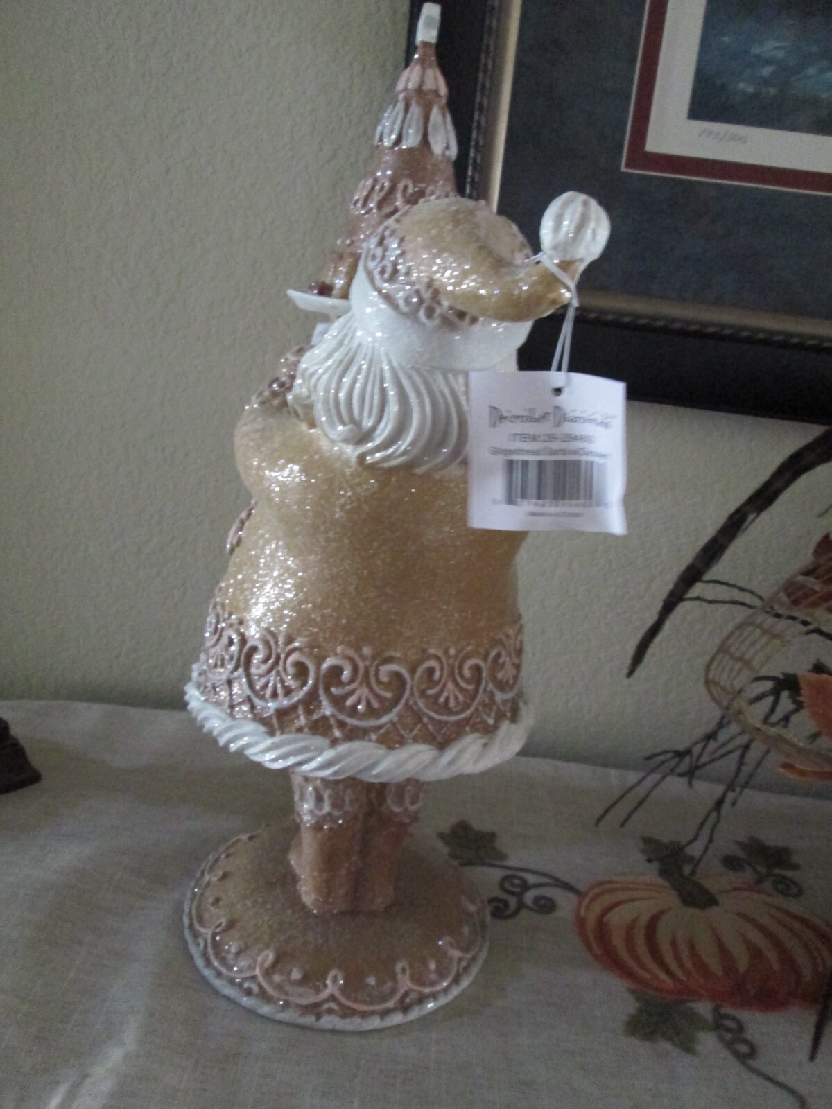 17" Gingerbread Santa with Desser Retro Vntg Style Christmas Figurine ...