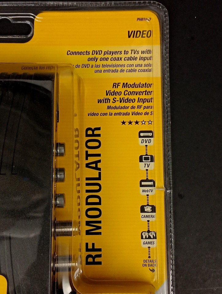 Philips-RF Modulator-For Tvs w/No RCA Input-S Video-DVD-Automatic*NIB ...