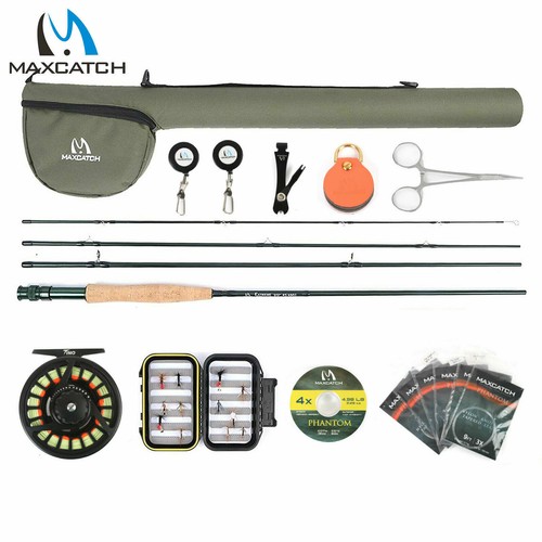 Maxcatch 5/6/7/8wt Extreme Fly Fishing Rod and Reel Combo, Fly Line ...