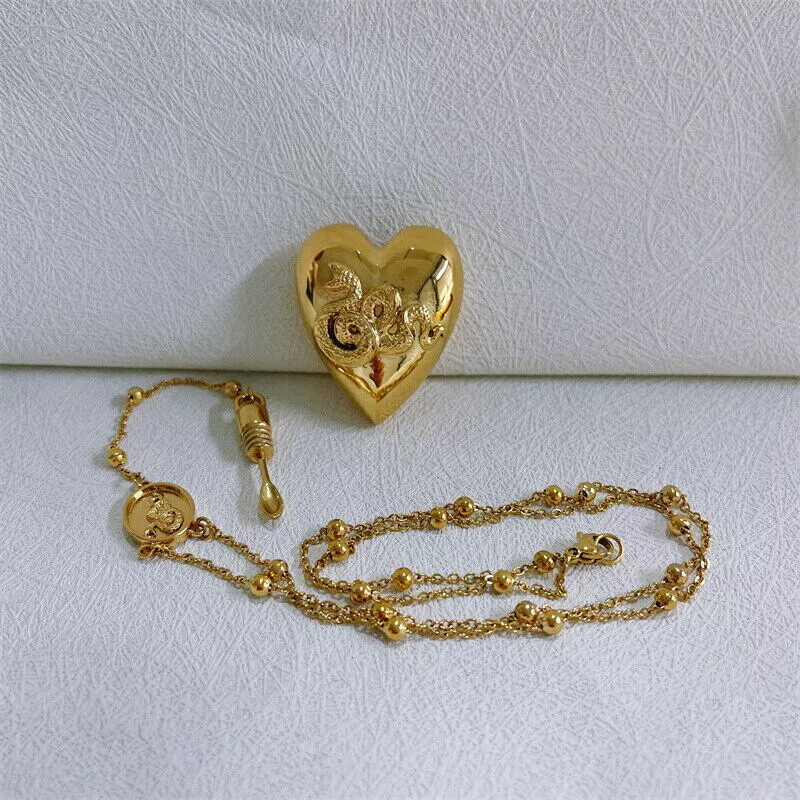 Lana Del Rey Necklace Heart with Spoon LDR Merch Snakes Chain Serpent ...