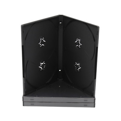 Standard Black DVD 4-Disc 14mm Premium Replacement Movie Storage Shell ...