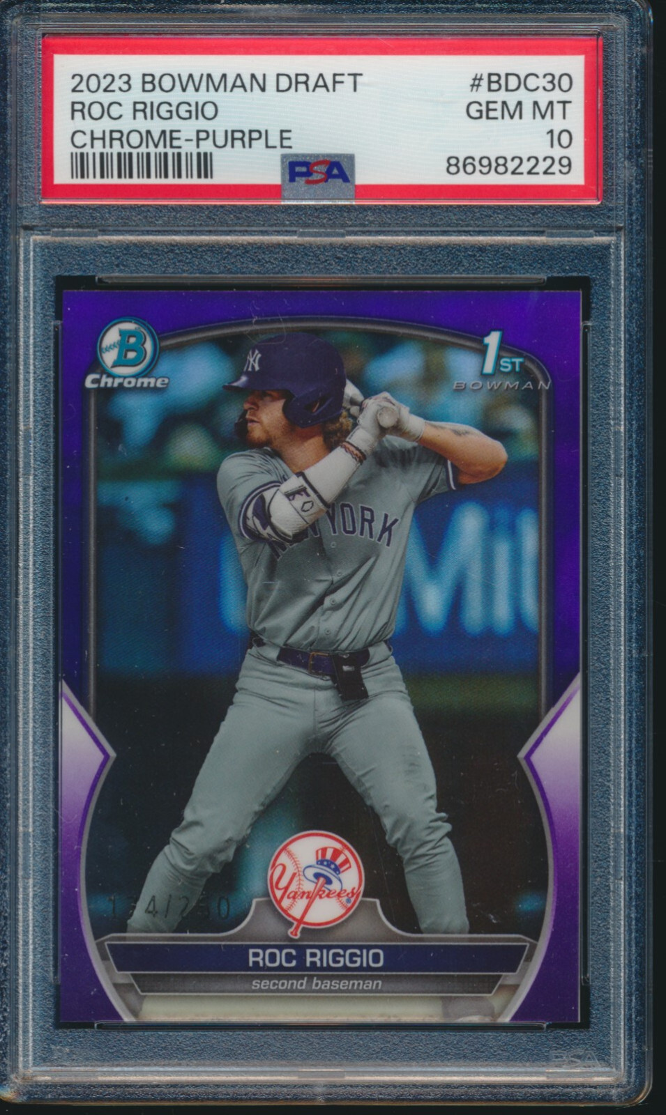 2023 Bowman Draft - Chrome Purple Refractor #BDC-30 Roc Riggio /250 (RC ...