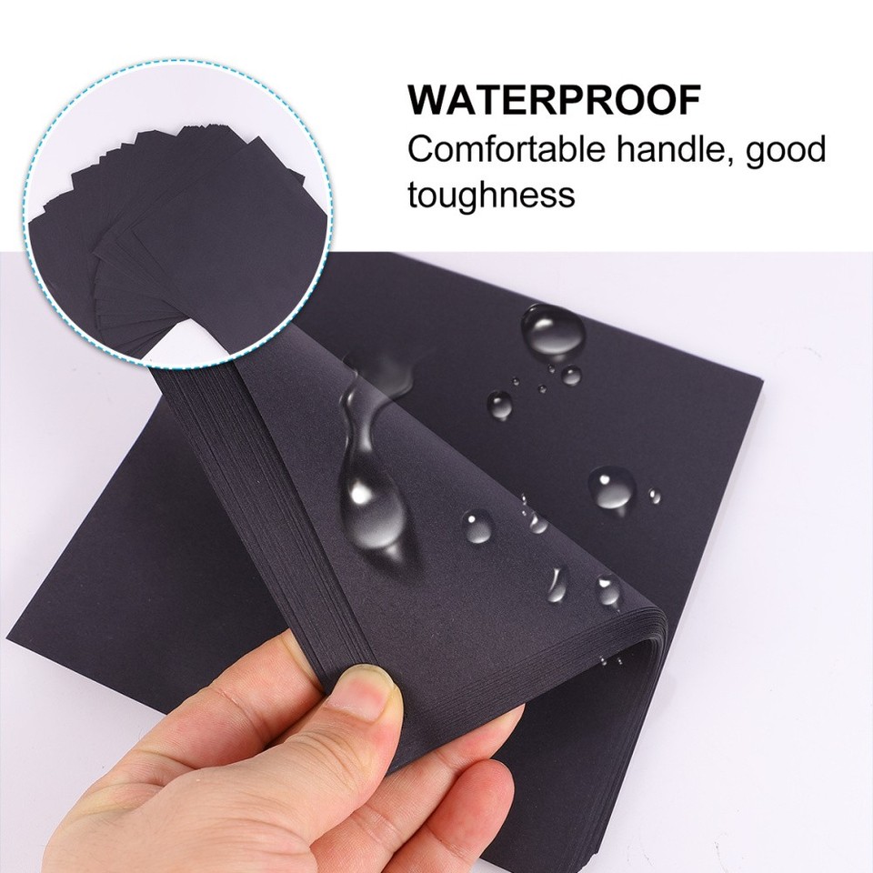 100pcs Black Origami Paper Square Folding Paper DIY Handcraft for Crane ...