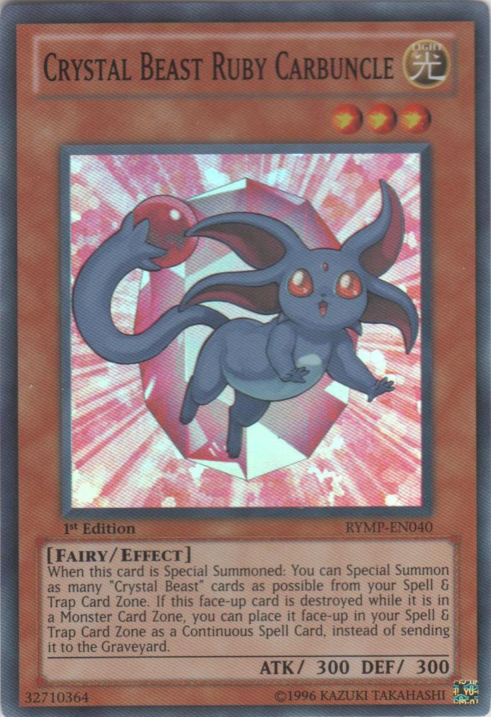 1x (P) Crystal Beast Ruby Carbuncle - RYMP-EN040 - Super Rare - 1st ...