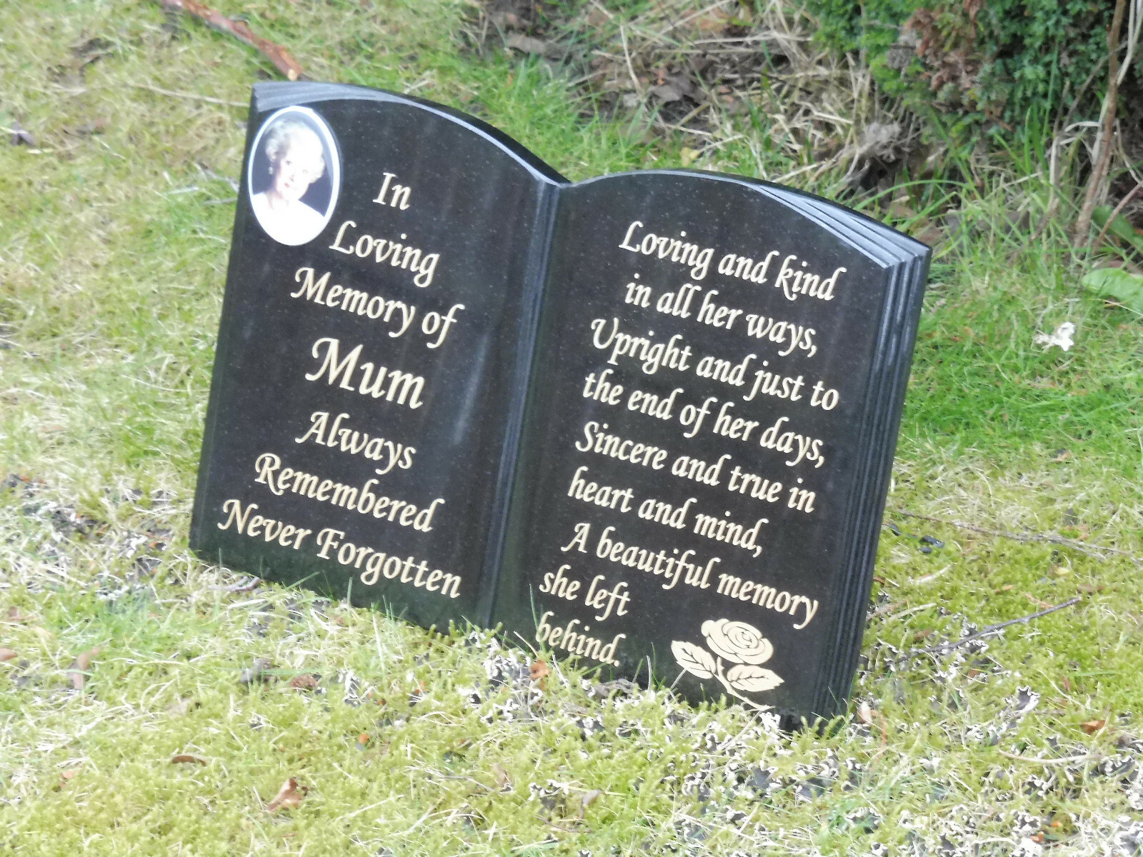 Memorial Stone Gravestone Memorial plaque personalised own wording and ...
