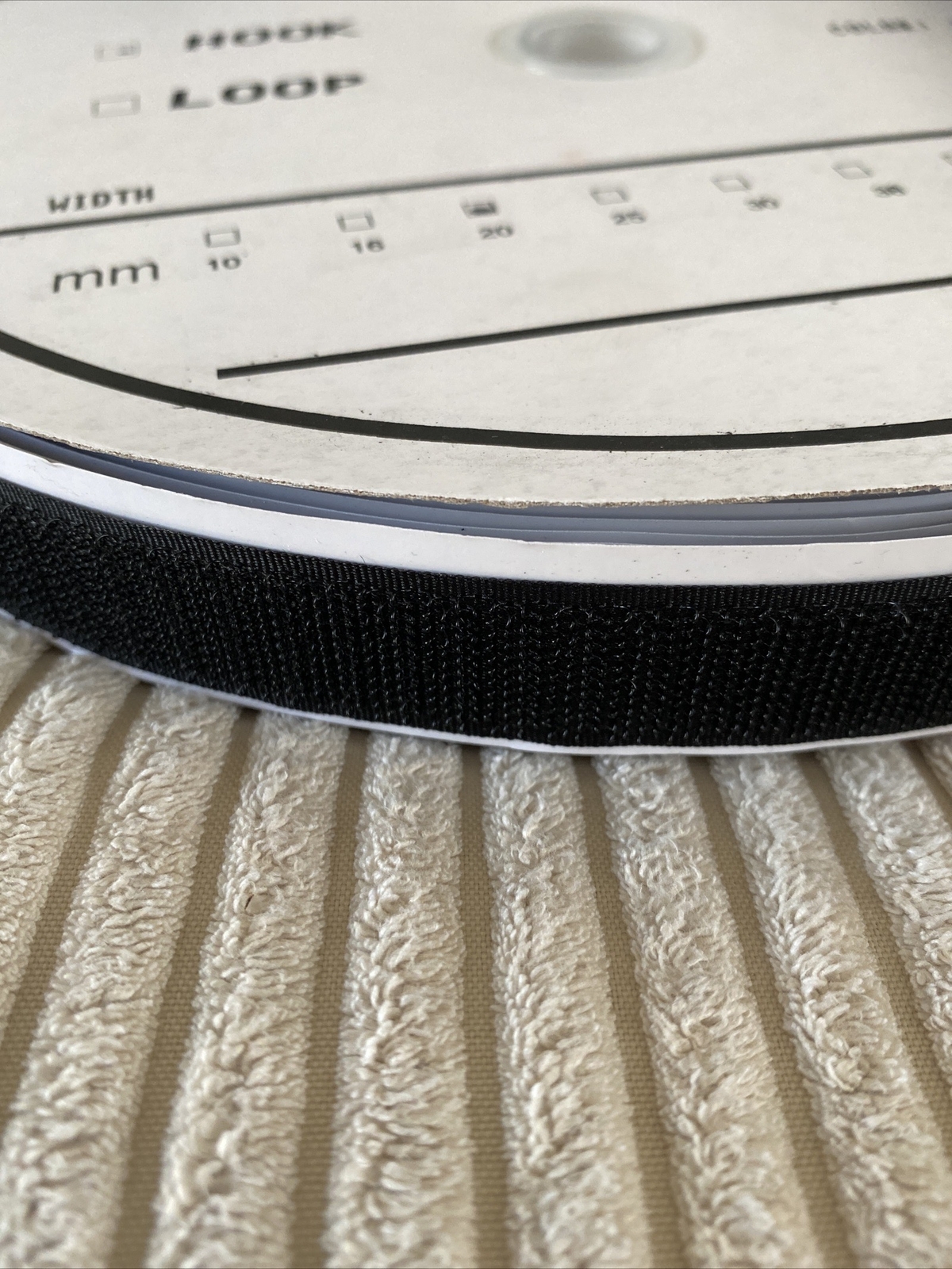 20mm Black Hook And Loop Tape, 25 Mt Reels Adhesive | eBay UK