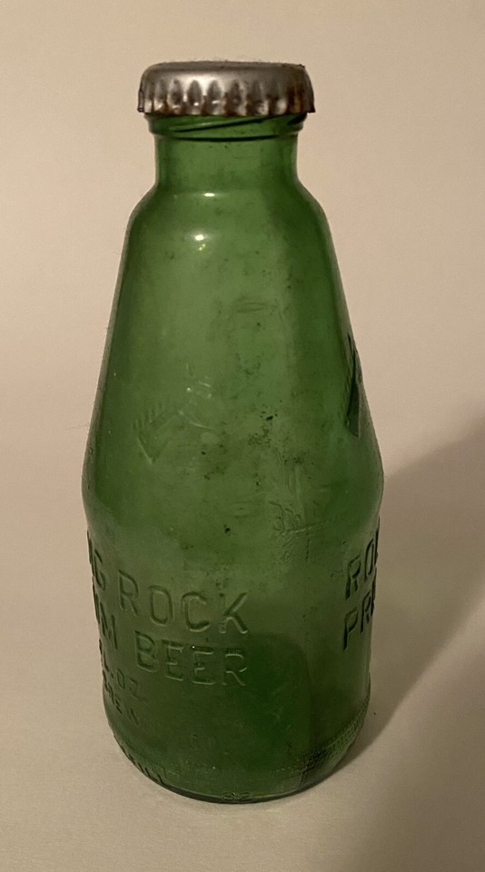 Rolling Rock Vintage Green Glass Beer Bottle With Cap. 7 Fl. Ounces ...
