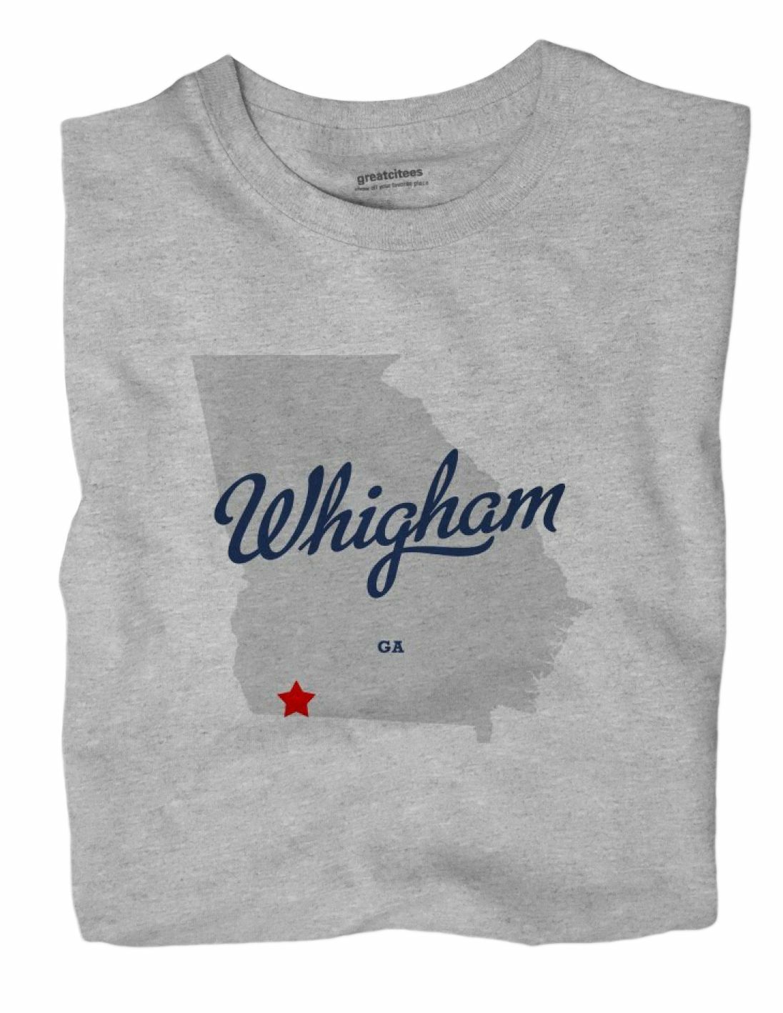 Whigham Georgia GA T-Shirt MAP | eBay
