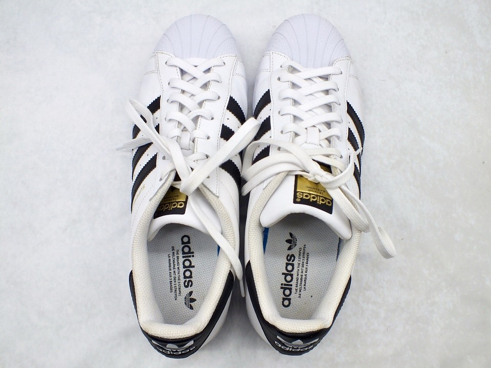 Adidas Superstar Men's Athletic Sneakers White/Blk/White PWI 001001 Sz ...
