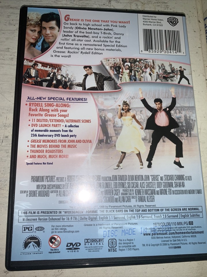 Grease (DVD, 2013). Like New Condition! 883929304141 | eBay
