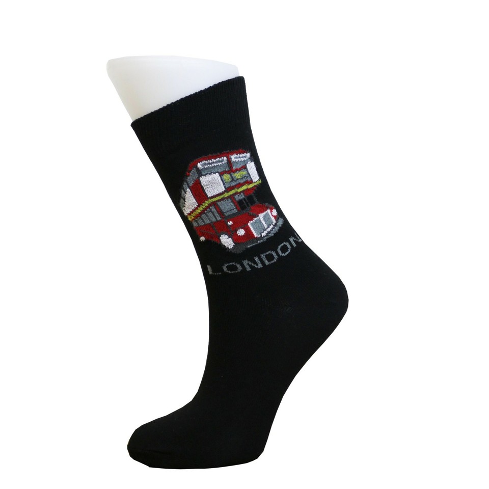 Union Jack Vintage London Bus Big Ben Unisex Cotton Calf Novelty Fun ...