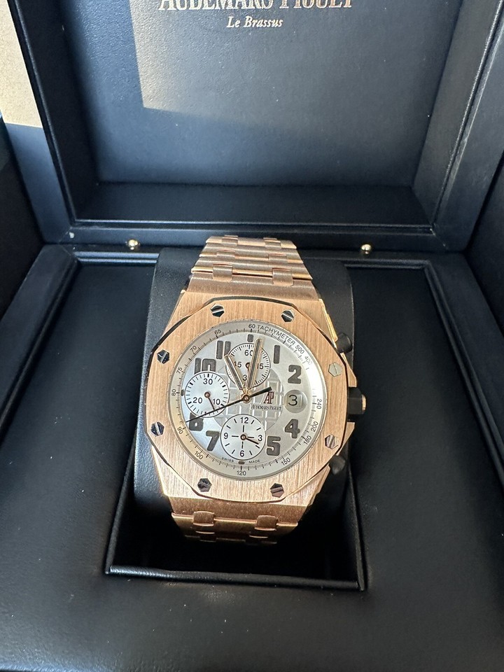Audemars Piguet “Brick” Royal Oak Offshore Gold Men’s Watch - 26170OR ...