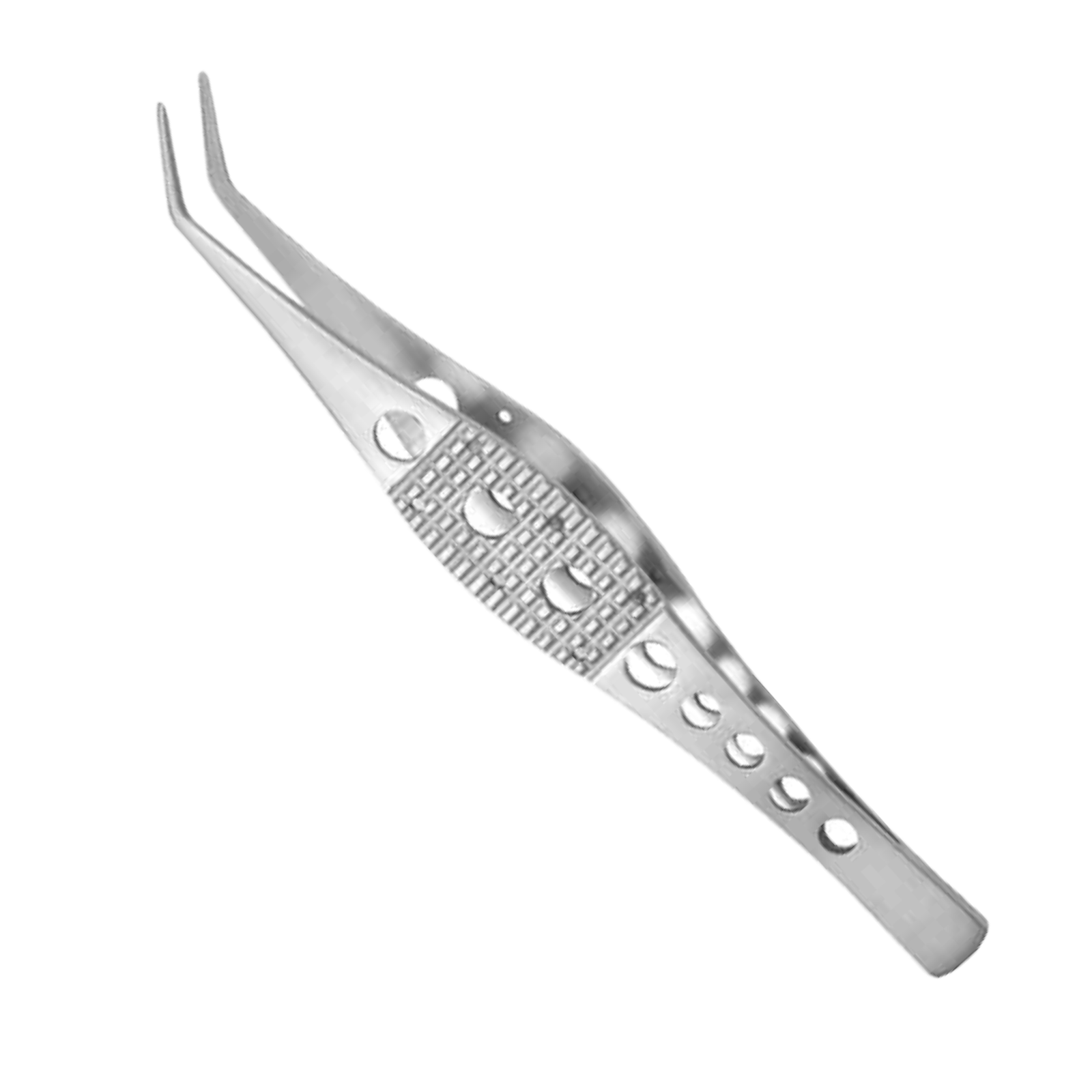 Ergonomic Tissue Forceps, 7", Angled Tips, 1x2 Teeth, 3.0 mm Wide ...