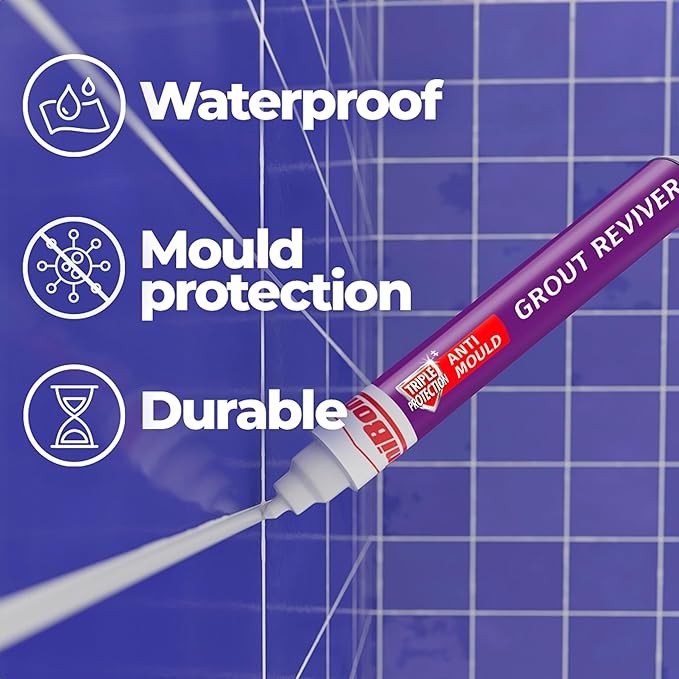White Grout Pen for Bathroom Tile |Grout Joints Restorer Whitener 7ml ...