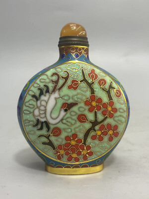 Exquisite Cloisonne Filigree Enamel Snuff bottle Handmade Crafts ...