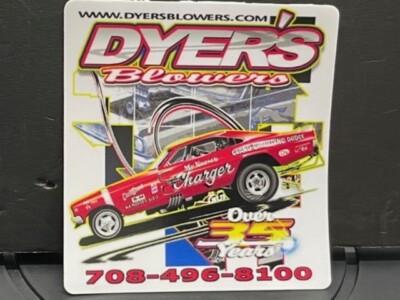 NHRA VRHTF SUPER COOL DYER'S BLOWERS DIE CUT STICKER 4" X 3 3/4" | eBay