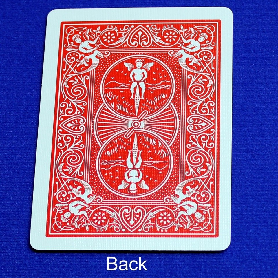 9 Spades, Queen Hearts Half Vertical, Red Back Bicycle Gaff Playing ...